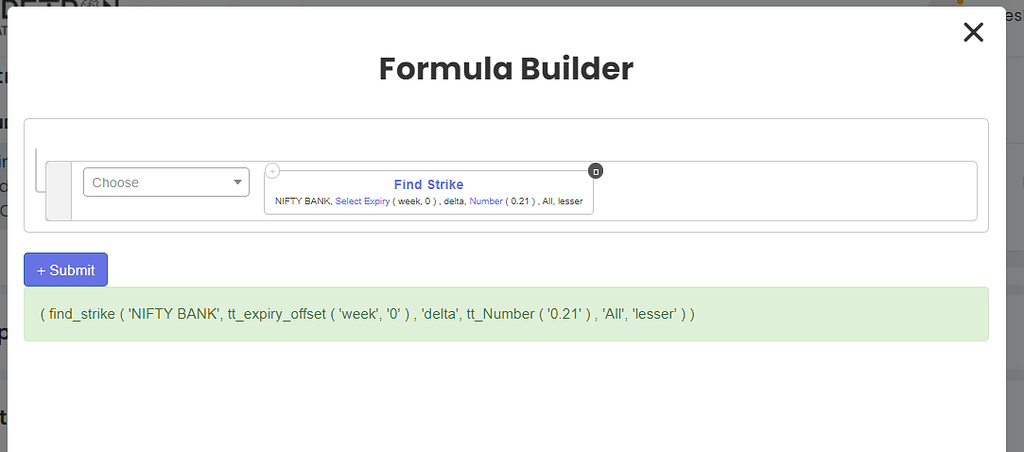 How to use Find Strike to choose strike on the basis of Delta - Keyword ...